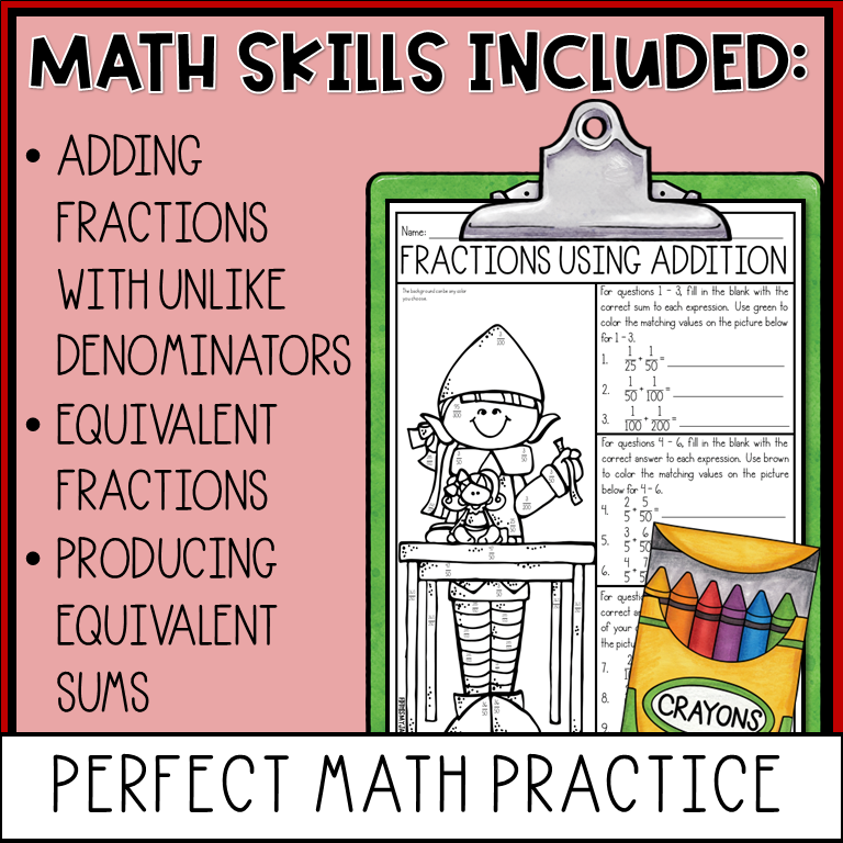 Understanding Fractions Color By Number 5th Grade Math Worksheets ...